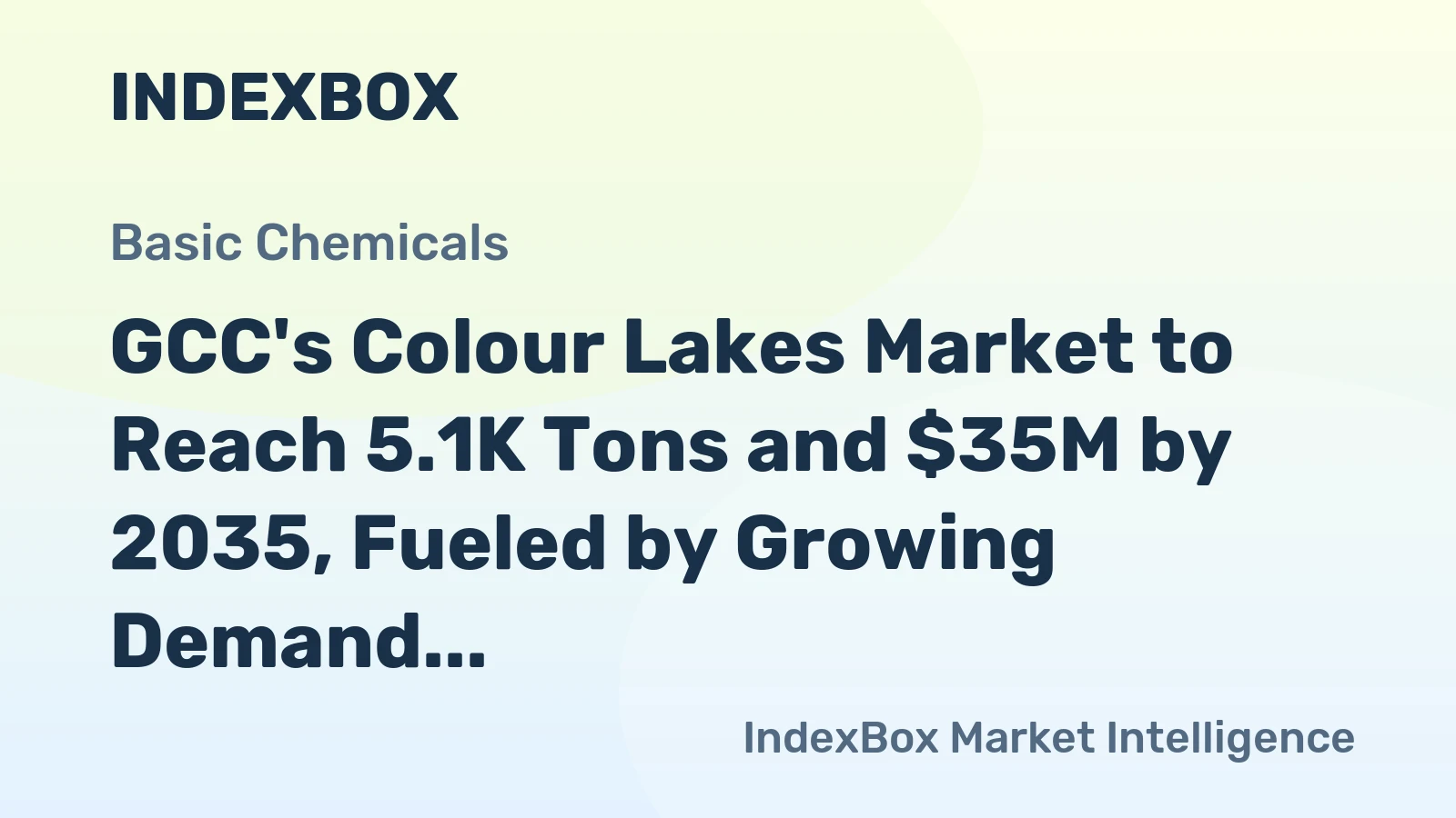 GCC's Colour Lakes Market to Reach 5.1K Tons and $35M by 2035, Fueled by Growing Demand