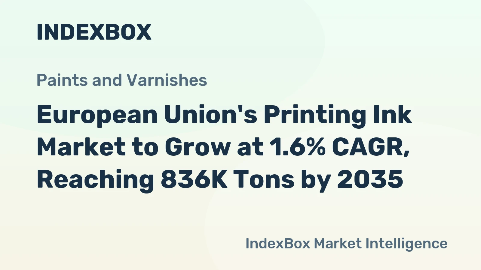 European Union's Printing Ink Market to Grow at 1.6% CAGR, Reaching 836K Tons by 2035