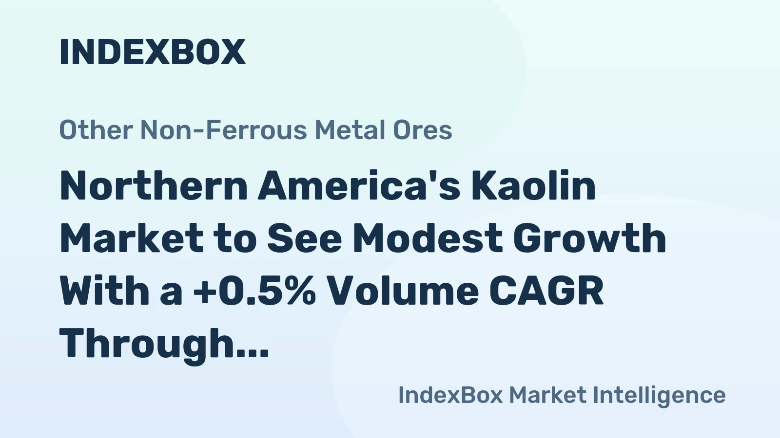 Northern America's Kaolin Market to See Modest Growth With a +0.5% Volume CAGR Through 2035