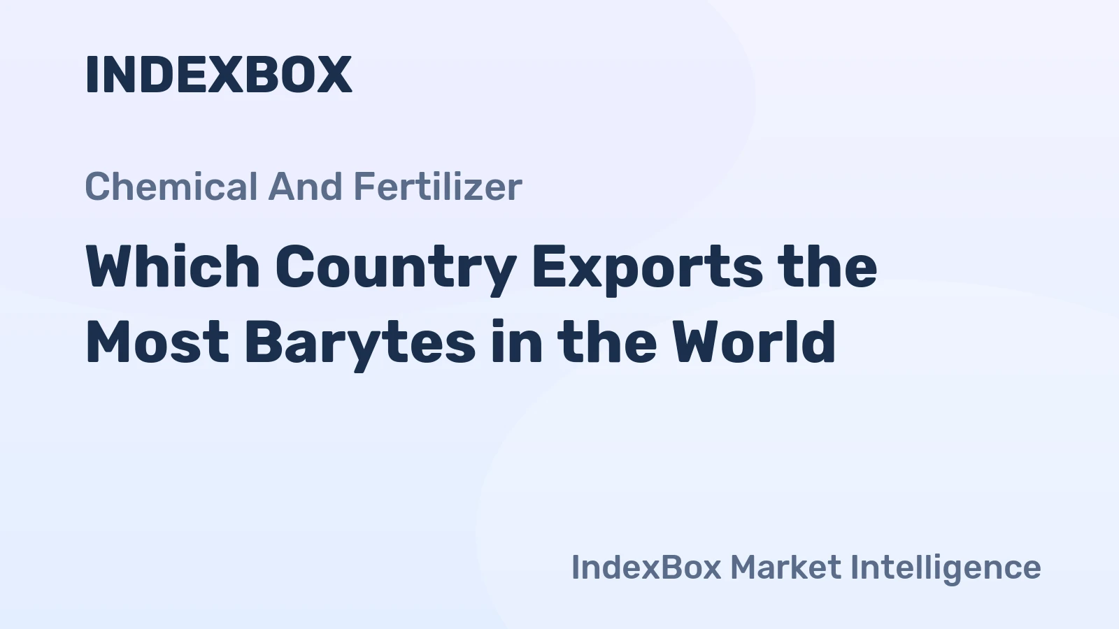 Which Country Exports the Most Barytes in the World?