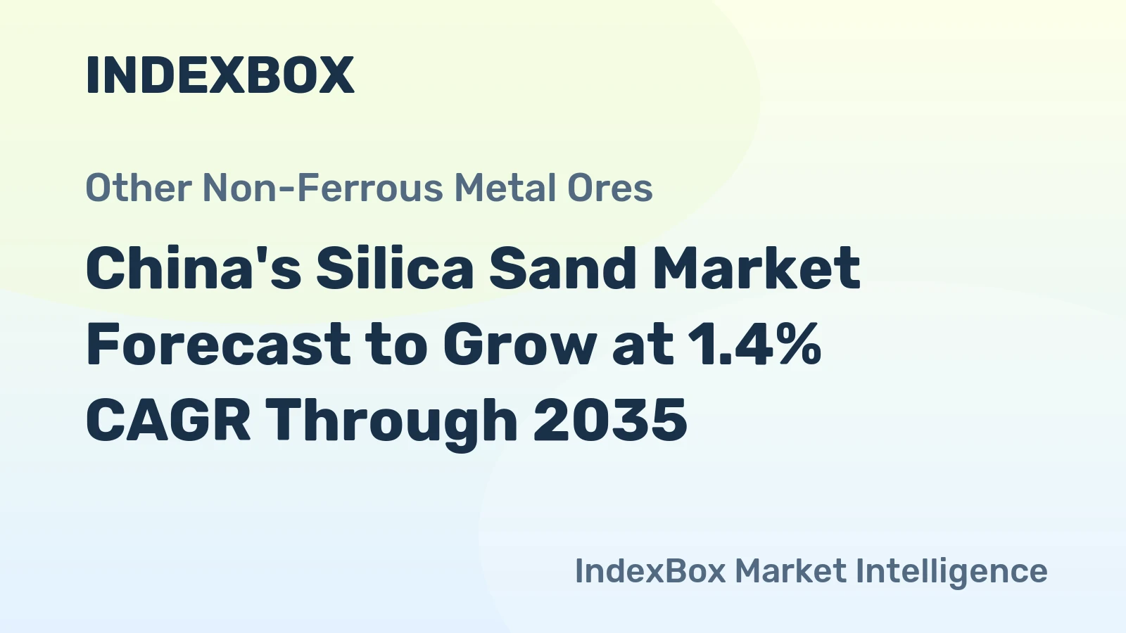 China's Silica Sand Market Forecast to Grow at 1.4% CAGR Through 2035