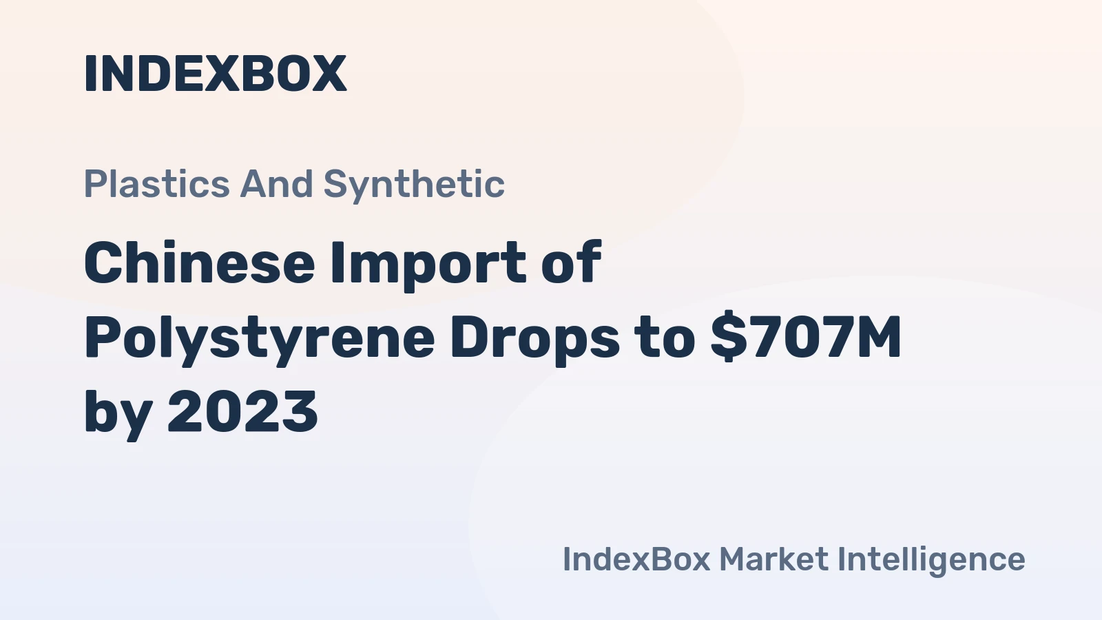 Chinese Import of Polystyrene Drops to $707M by 2023