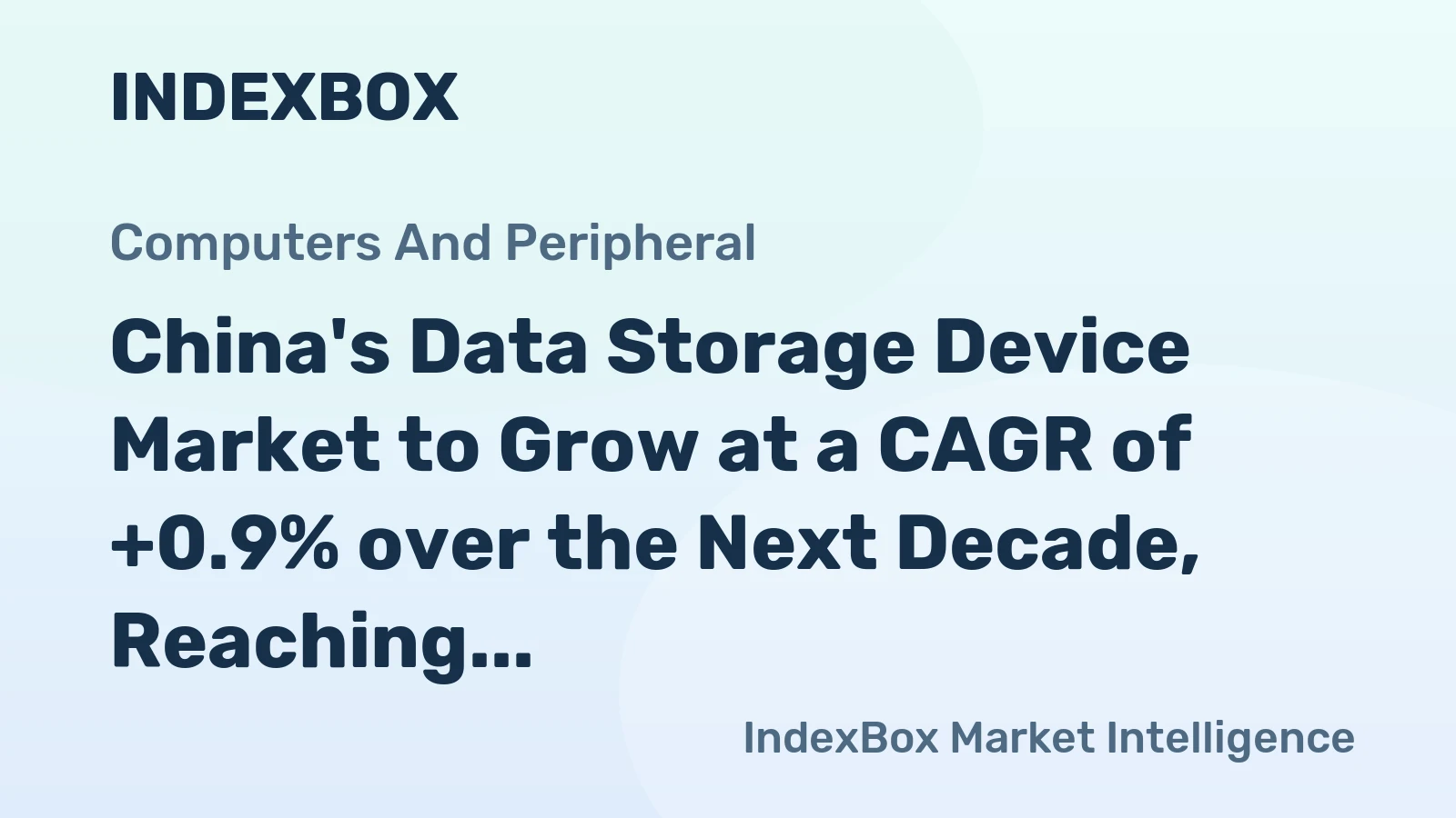 China's Data Storage Device Market to Grow at a CAGR of +0.9% over the Next Decade, Reaching 80M Units by 2035