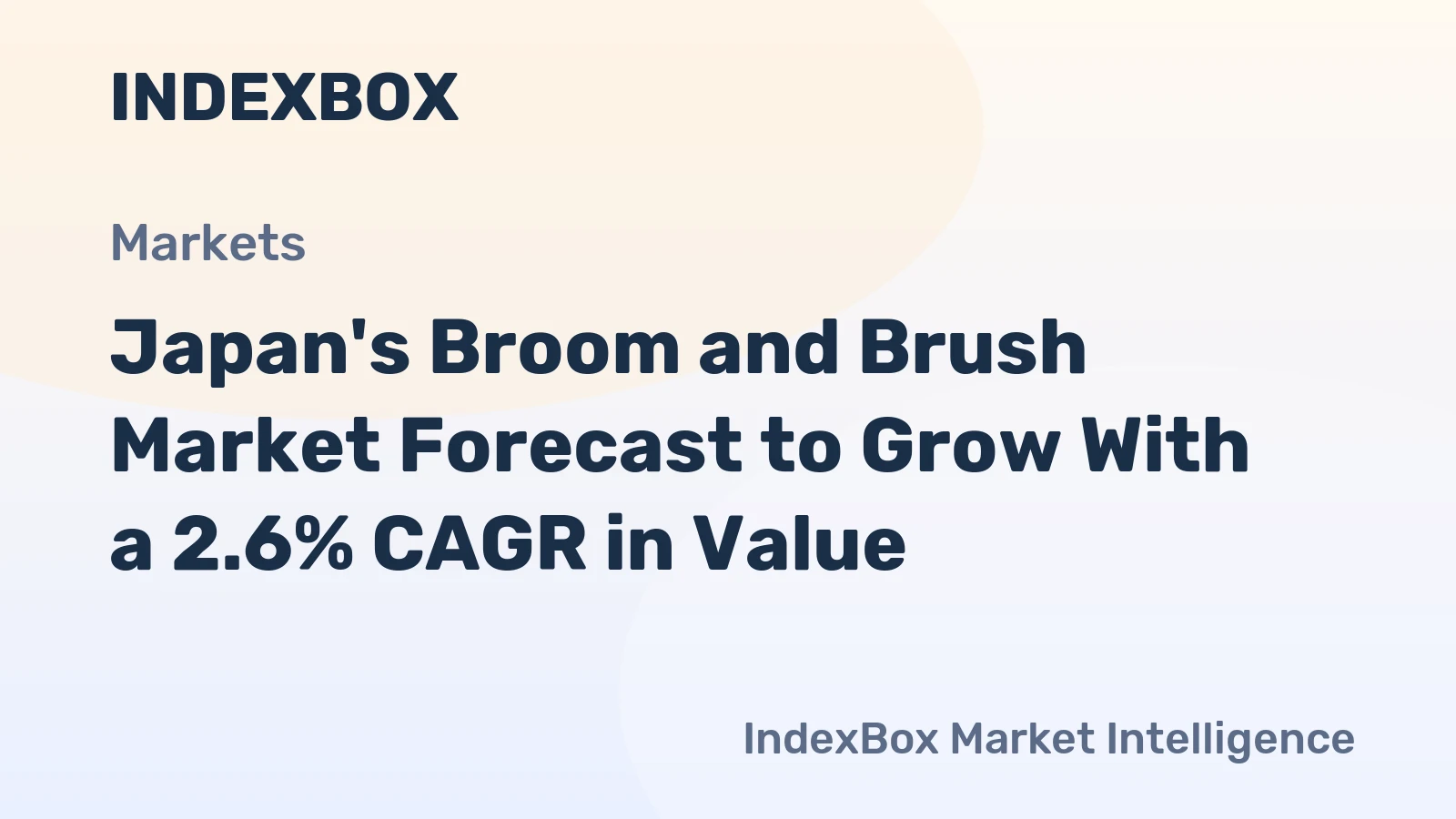 Japan's Broom and Brush Market Forecast to Grow With a 2.6% CAGR in Value