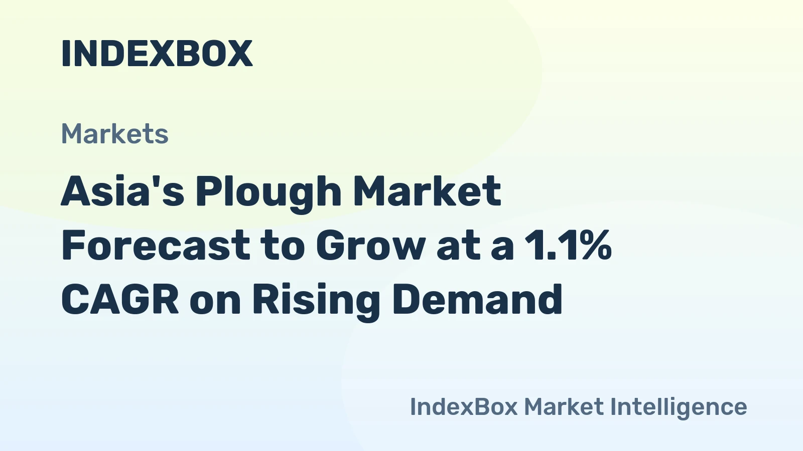 Asia's Plough Market Forecast to Grow at a 1.1% CAGR on Rising Demand