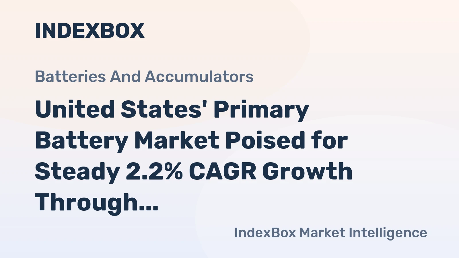 United States' Primary Battery Market Poised for Steady 2.2% CAGR Growth Through 2035