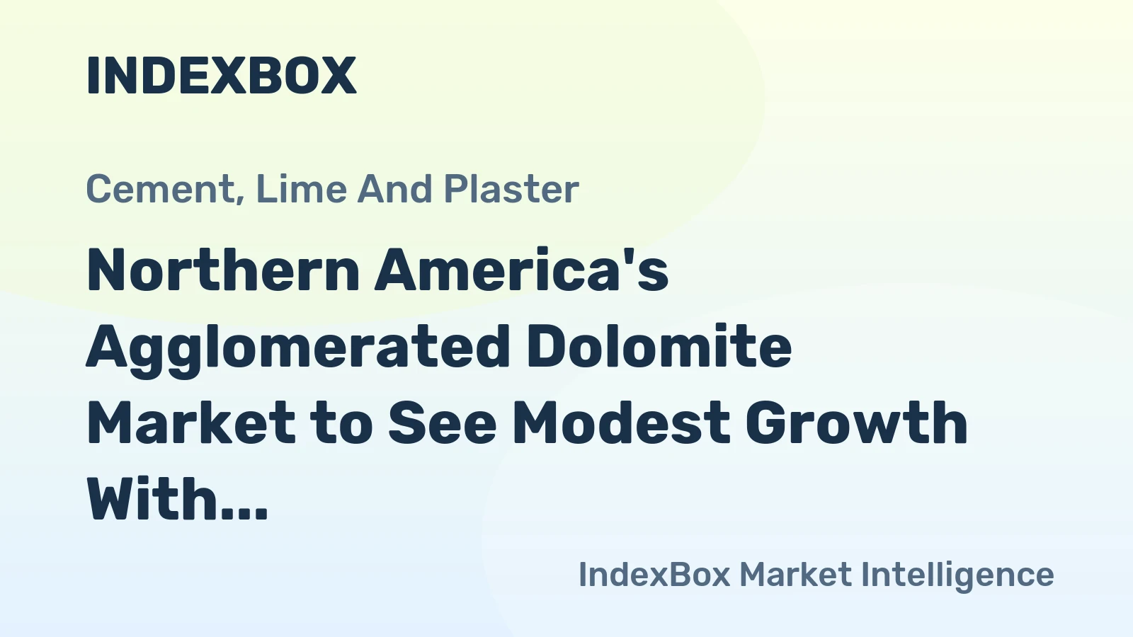 Northern America's Agglomerated Dolomite Market to See Modest Growth With a 0.5% CAGR
