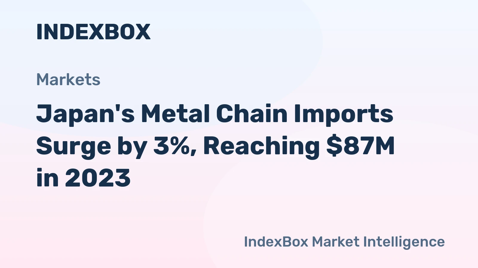 Japan's Metal Chain Imports Surge by 3%, Reaching $87M in 2023