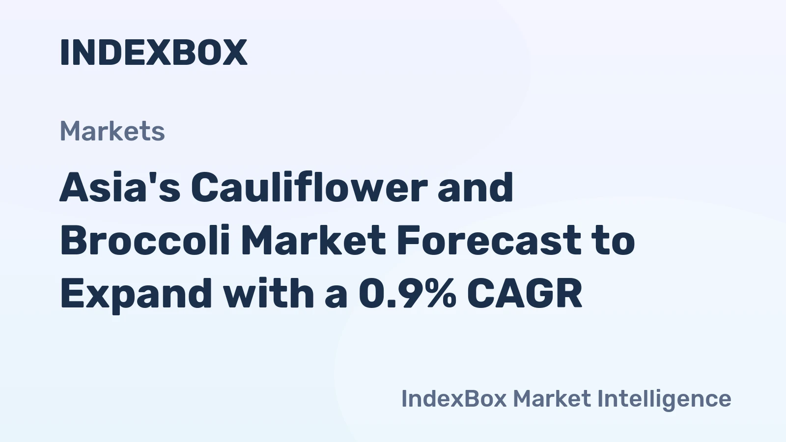 Asia's Cauliflower and Broccoli Market Forecast to Expand with a 0.9% CAGR