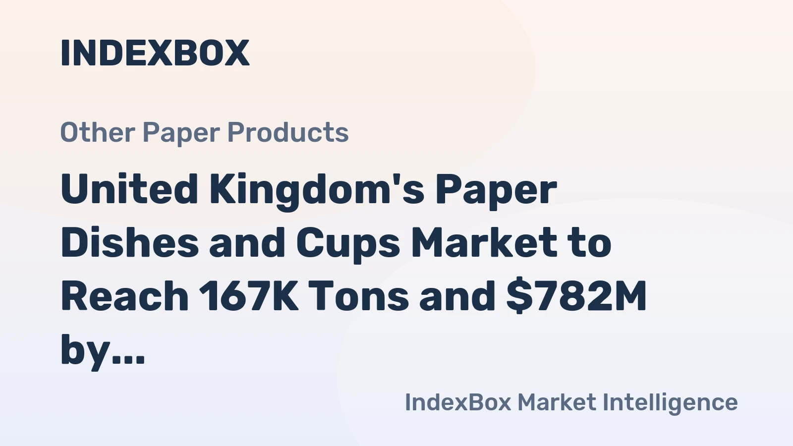 United Kingdom's Paper Dishes and Cups Market to Reach 167K Tons and $782M by 2035