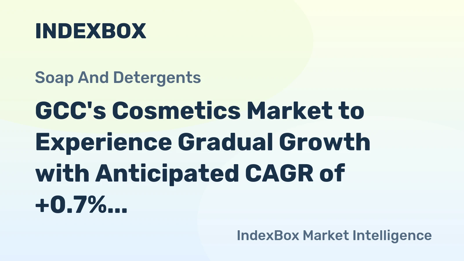 GCC's Cosmetics Market to Experience Gradual Growth with Anticipated CAGR of +0.7% by 2035
