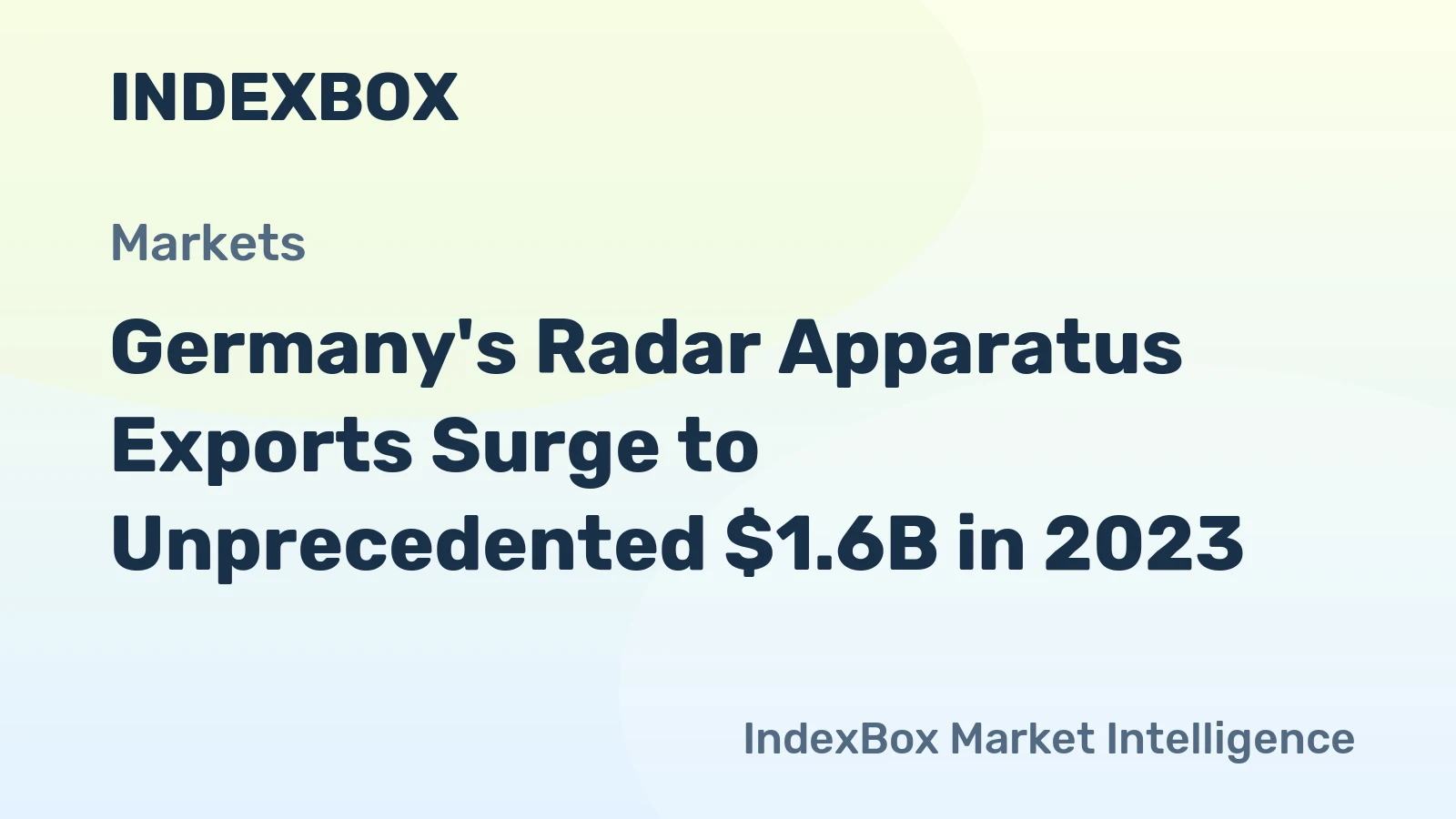 Germany's Radar Apparatus Exports Surge to Unprecedented $1.6B in 2023