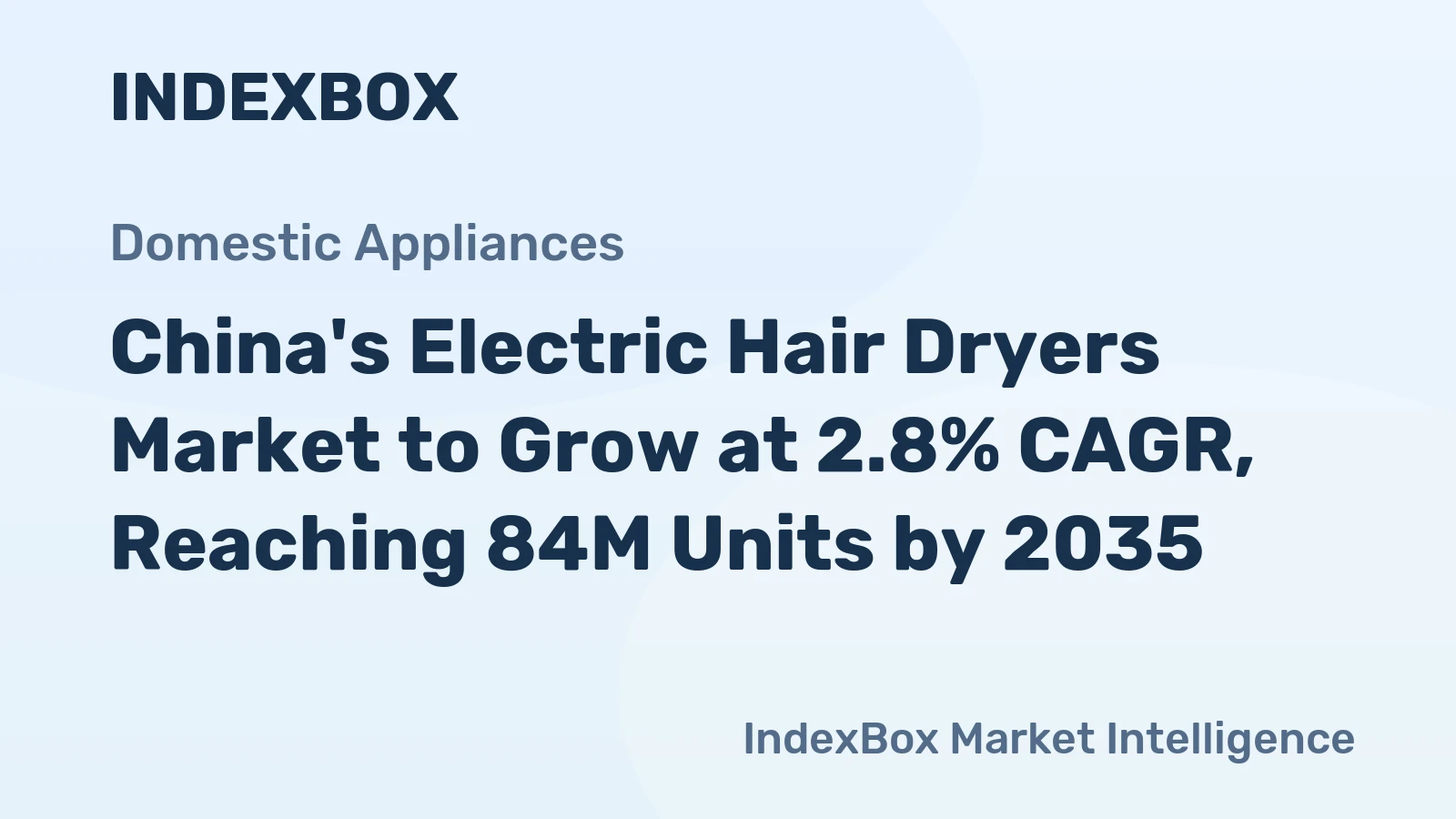 China's Electric Hair Dryers Market to Grow at 2.8% CAGR, Reaching 84M Units by 2035