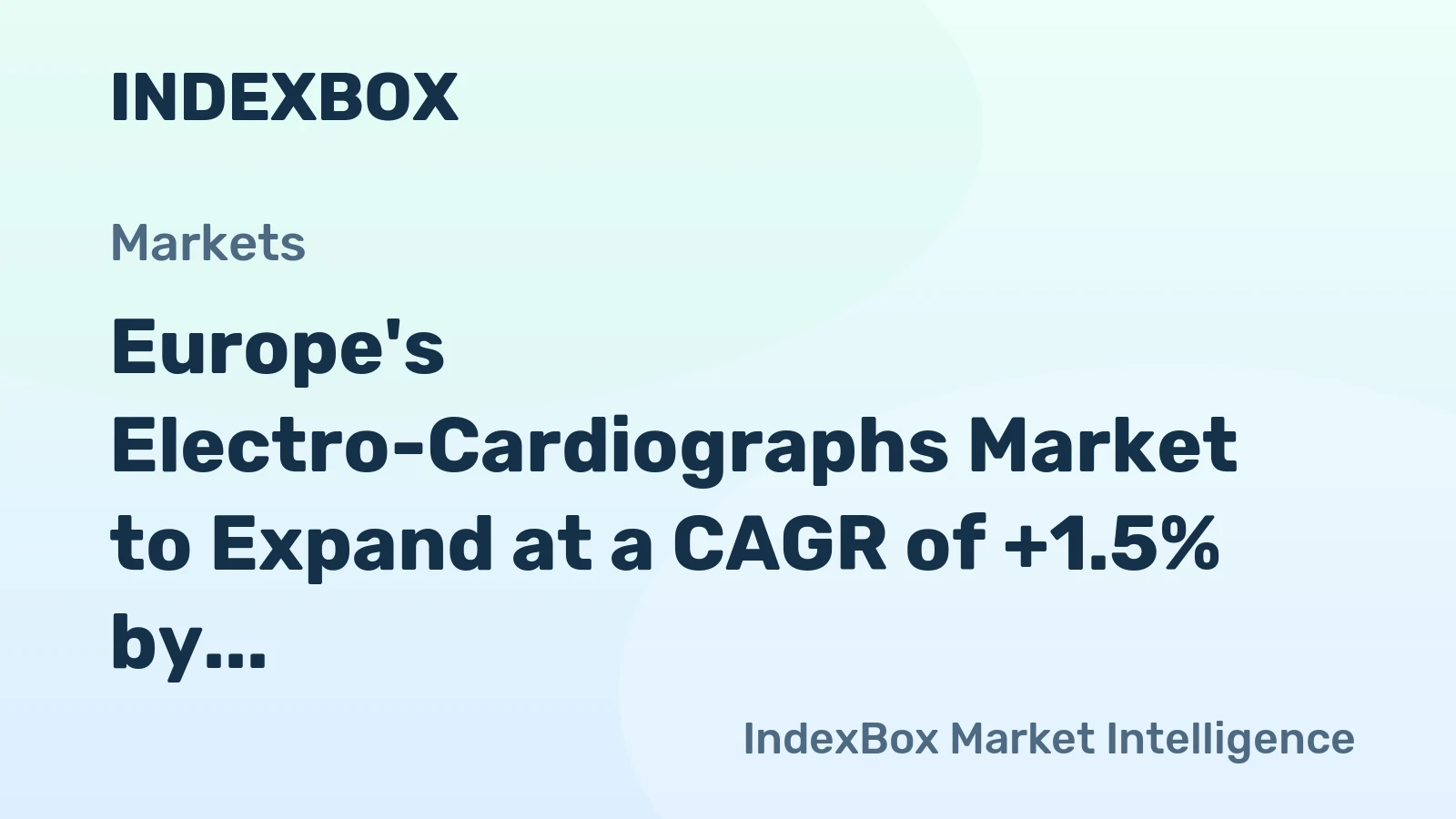 Europe's Electro-Cardiographs Market to Expand at a CAGR of +1.5% by 2035