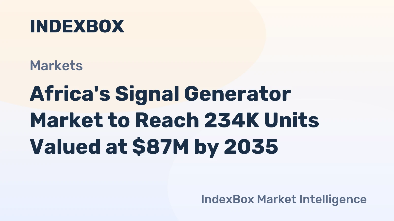 Africa's Signal Generator Market to Reach 234K Units Valued at $87M by 2035