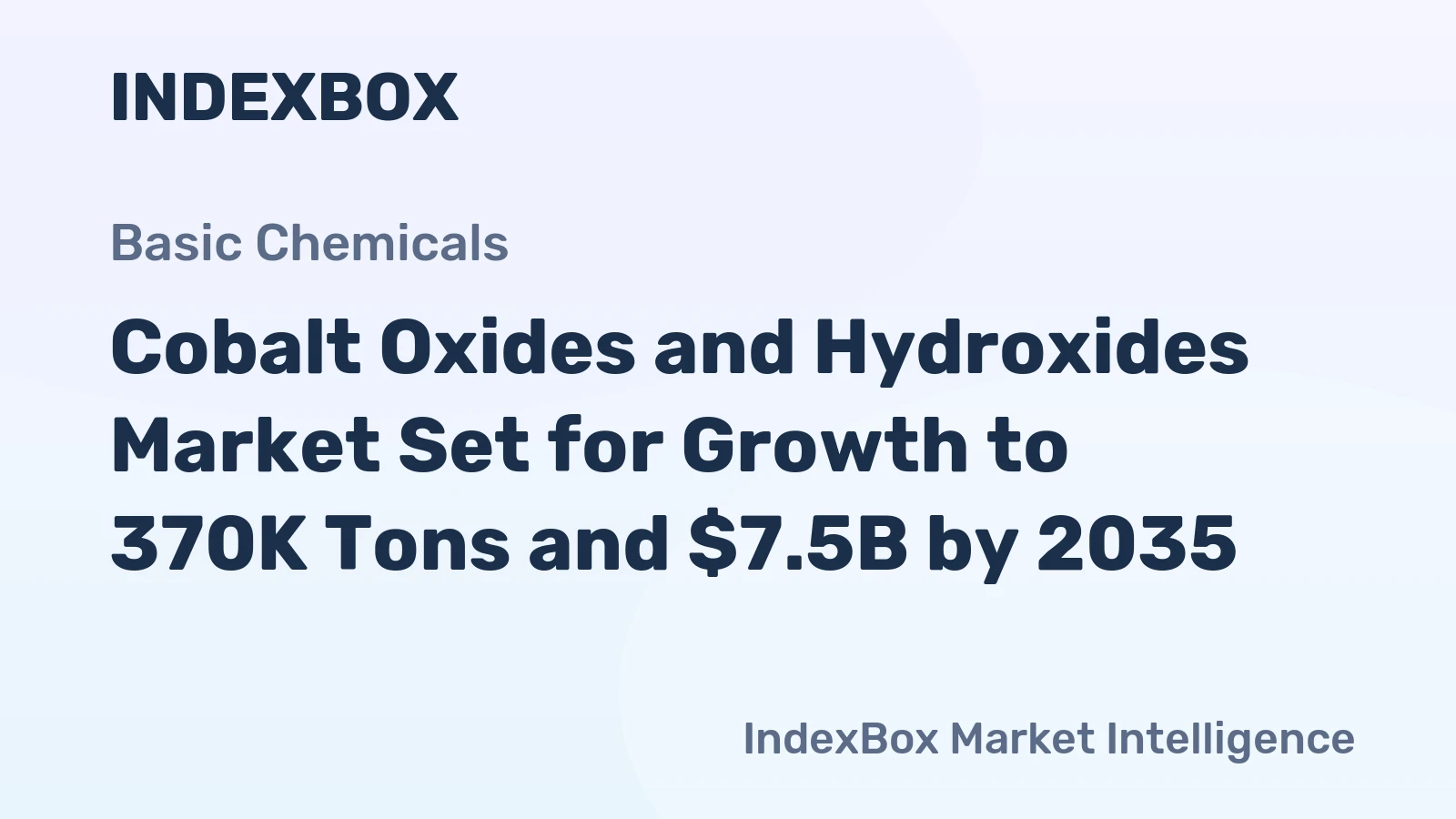 Cobalt Oxides and Hydroxides Market Set for Growth to 370K Tons and $7.5B by 2035