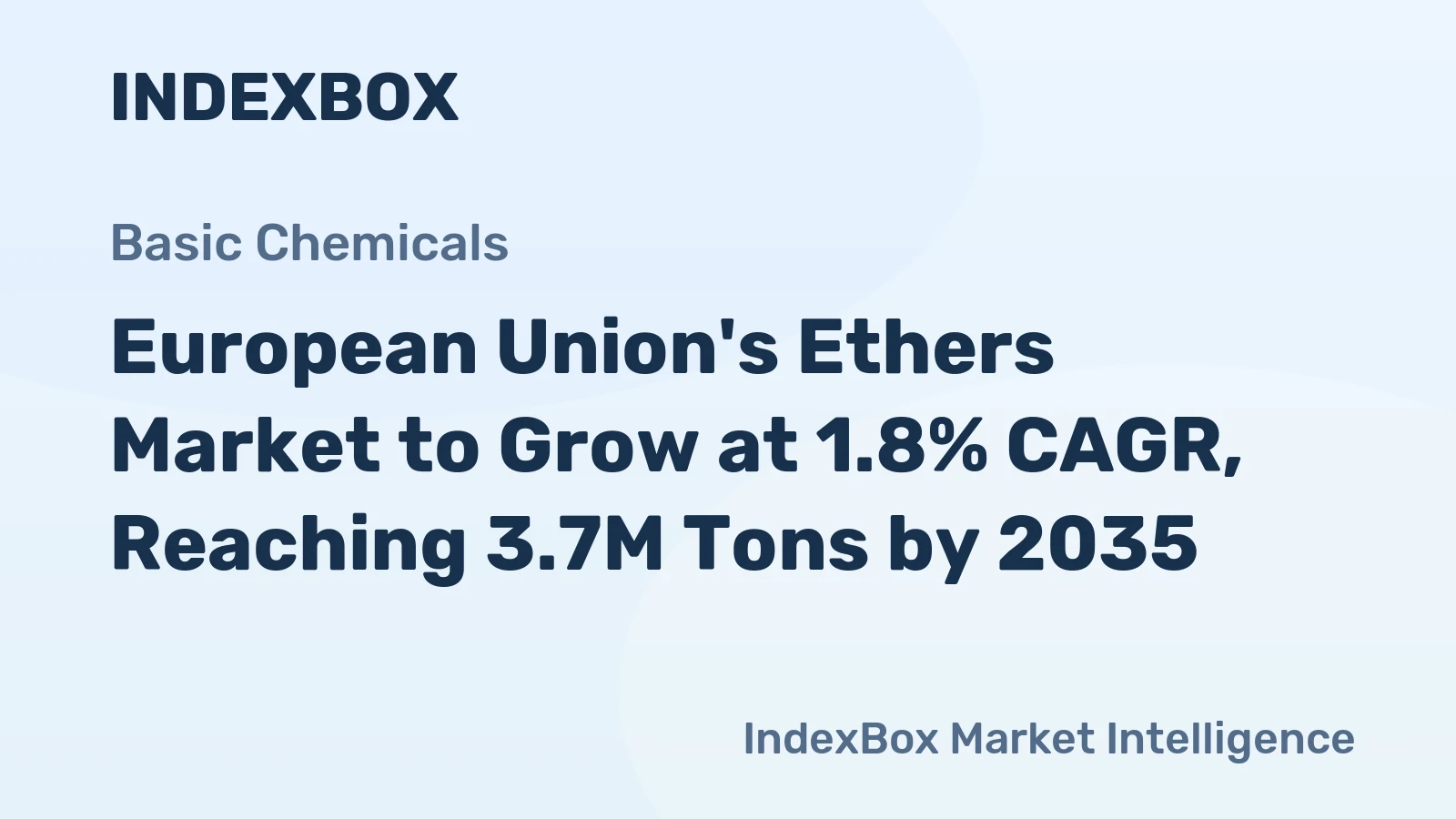 European Union's Ethers Market to Grow at 1.8% CAGR, Reaching 3.7M Tons by 2035
