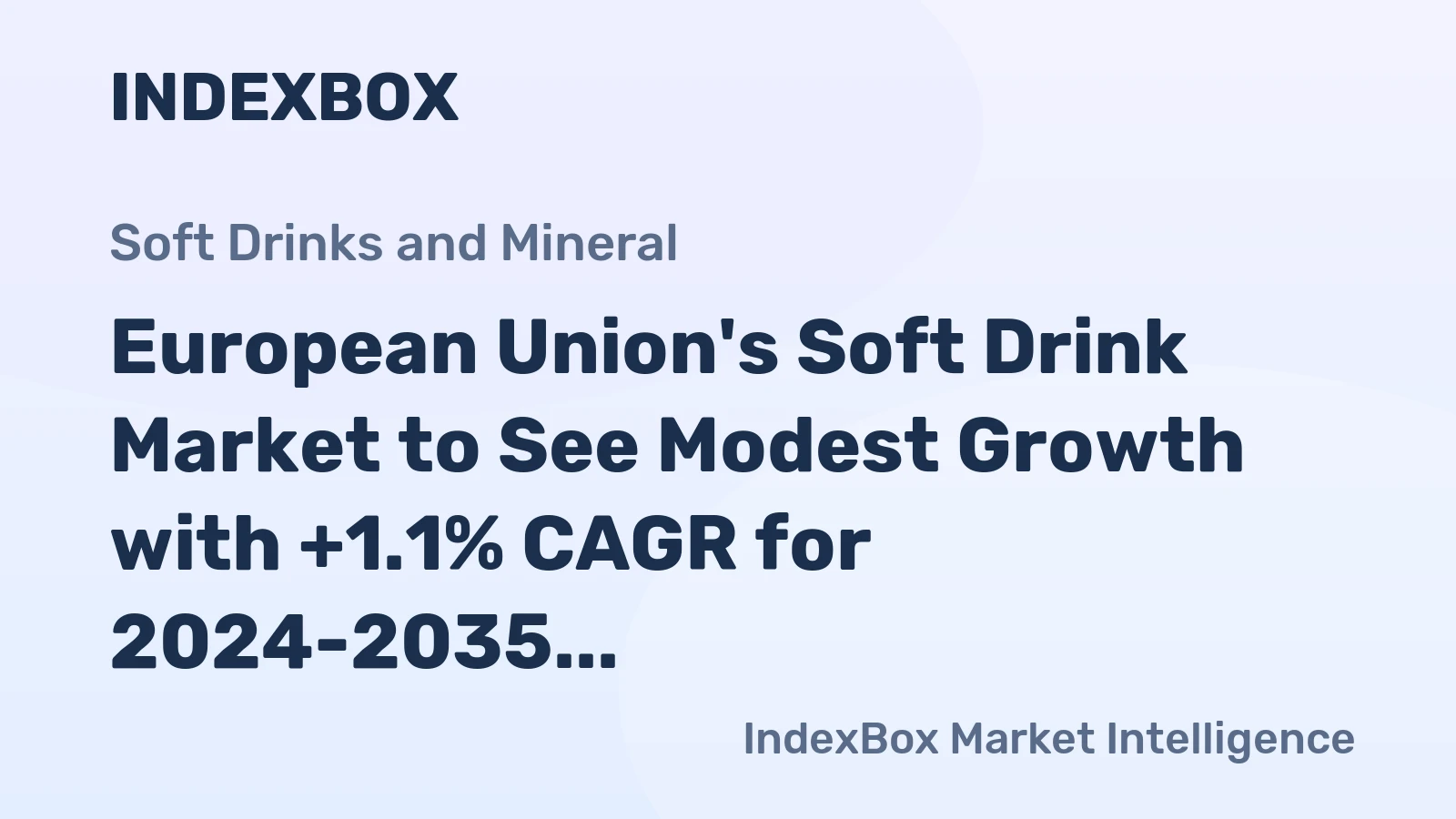European Union's Soft Drink Market to See Modest Growth with +1.1% CAGR for 2024-2035