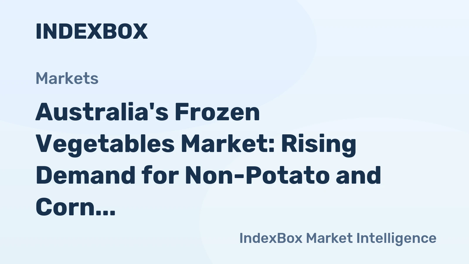 Australia's Frozen Vegetables Market: Rising Demand for Non-Potato and Corn Varieties to Drive Market Volume to 114K tons and Market Value to $200M by 2035