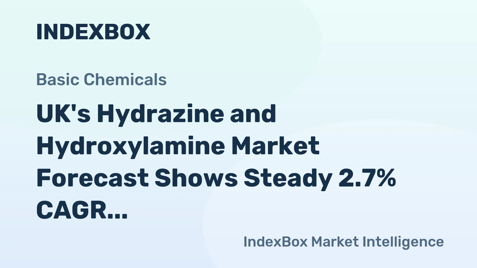 UK's Hydrazine and Hydroxylamine Market Forecast Shows Steady 2.7% CAGR Growth Through 2035