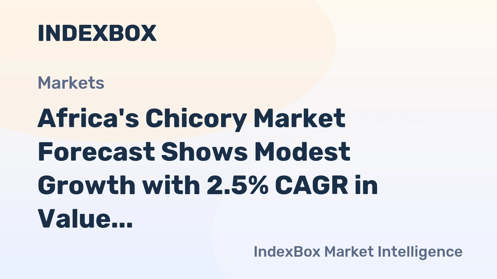 Africa's Chicory Market Forecast Shows Modest Growth with 2.5% CAGR in Value Through 2035