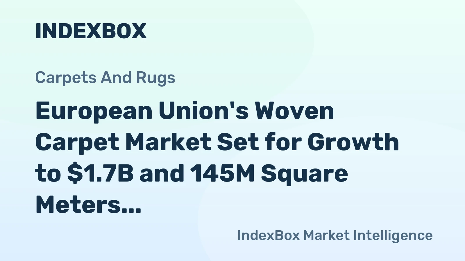 European Union's Woven Carpet Market Set for Growth to $1.7B and 145M Square Meters by 2035