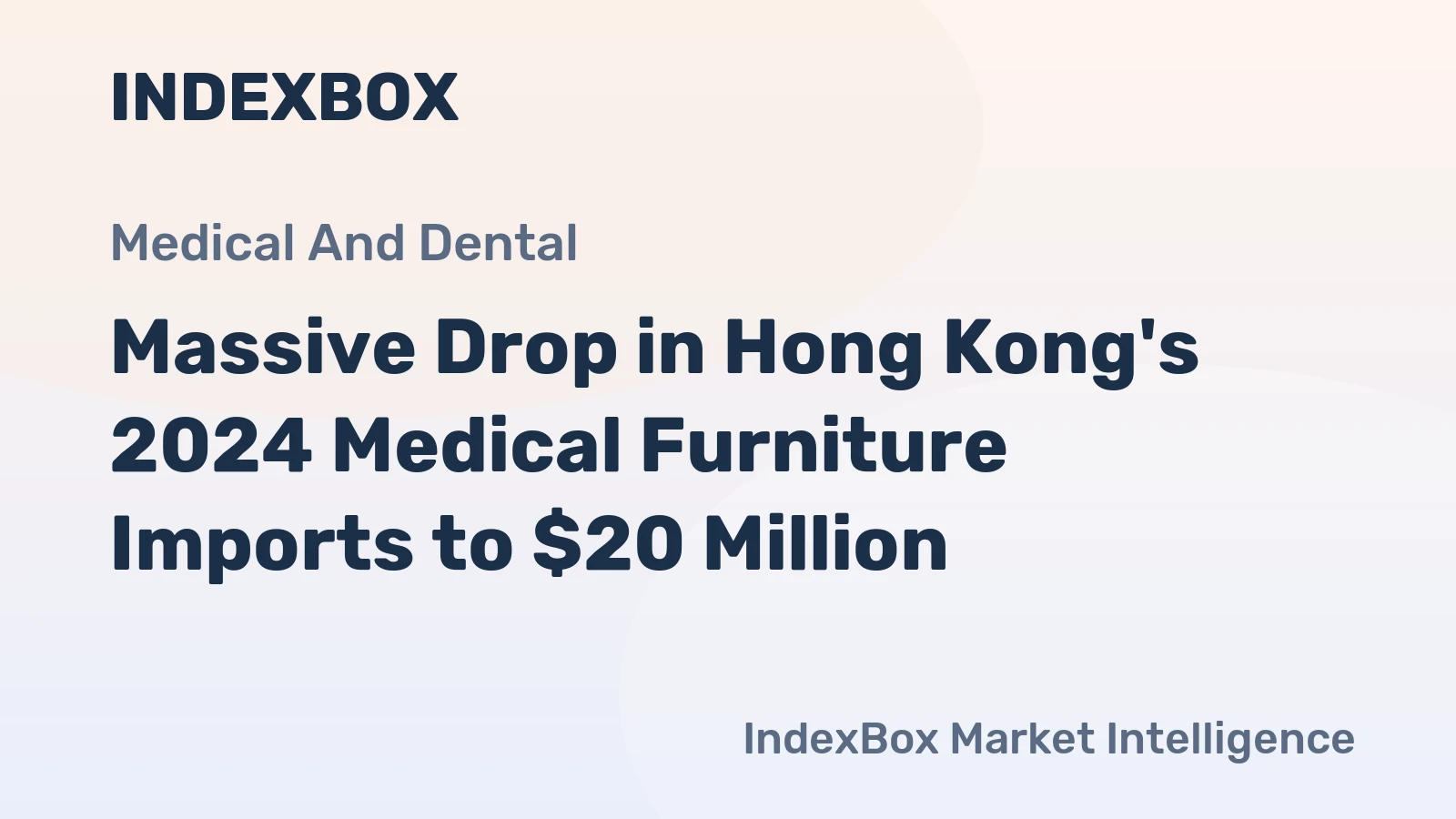 Massive Drop in Hong Kong's 2024 Medical Furniture Imports to $20 Million