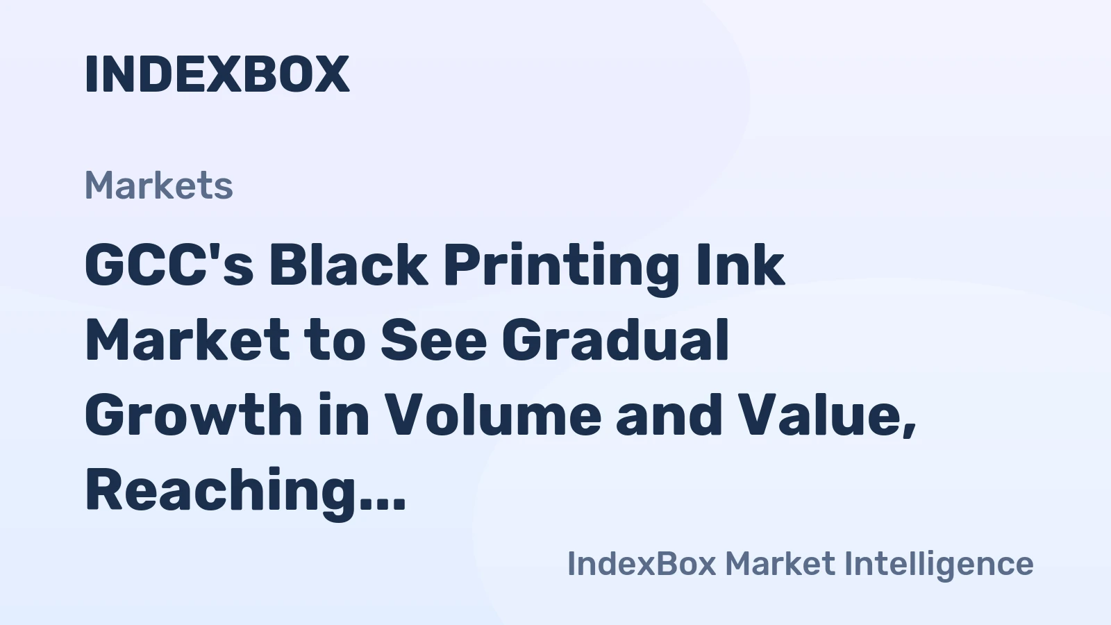 GCC's Black Printing Ink Market to See Gradual Growth in Volume and Value, Reaching 21K Tons and $147M by 2035