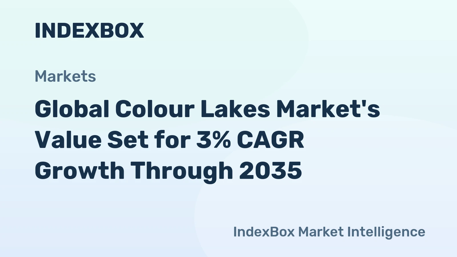 Global Colour Lakes Market's Value Set for 3% CAGR Growth Through 2035