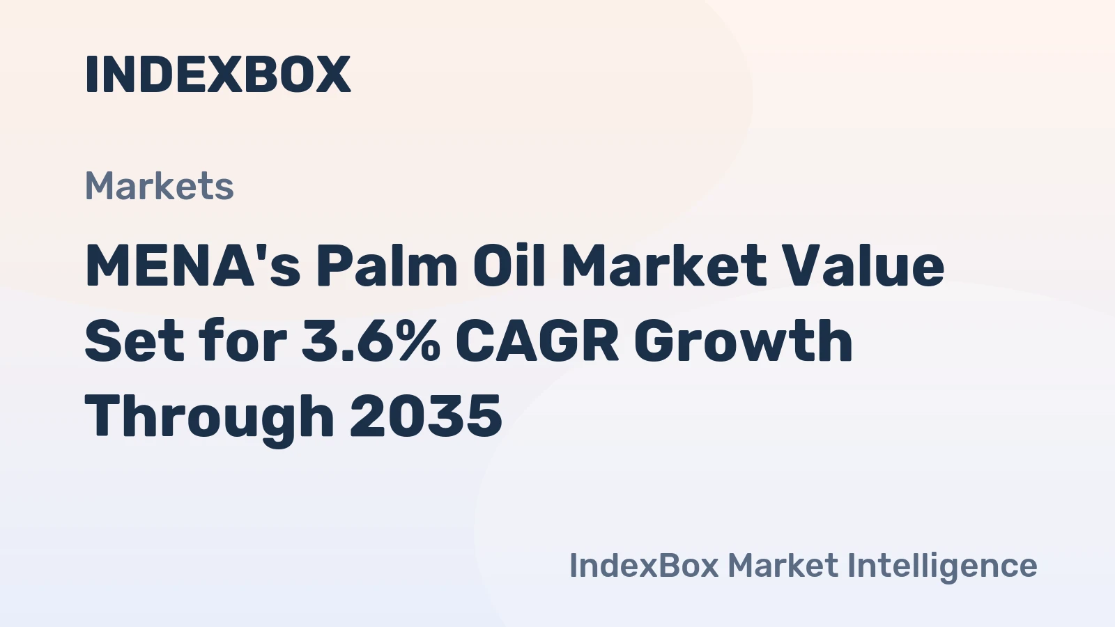 MENA's Palm Oil Market Value Set for 3.6% CAGR Growth Through 2035