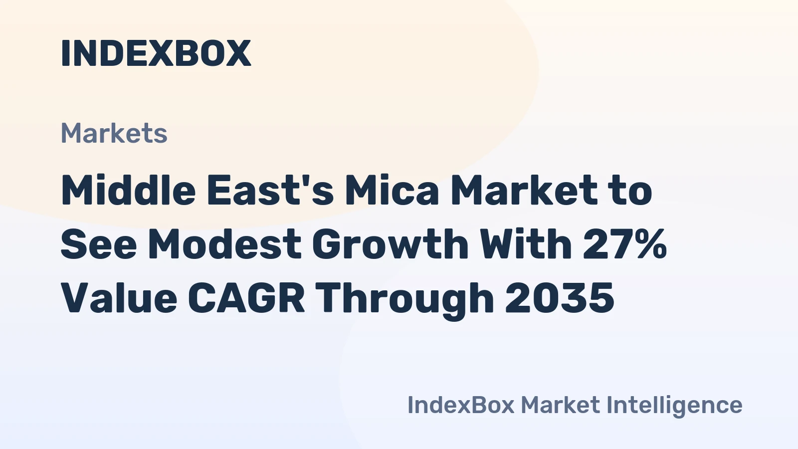 Middle East's Mica Market to See Modest Growth With 27% Value CAGR Through 2035