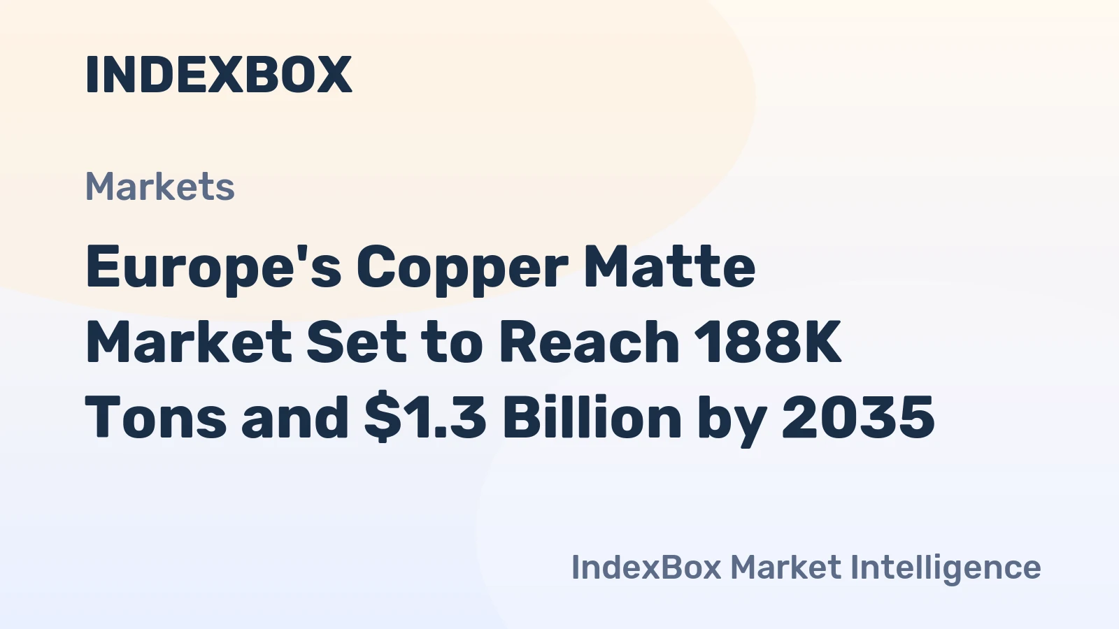 Europe's Copper Matte Market Set to Reach 188K Tons and $1.3 Billion by 2035