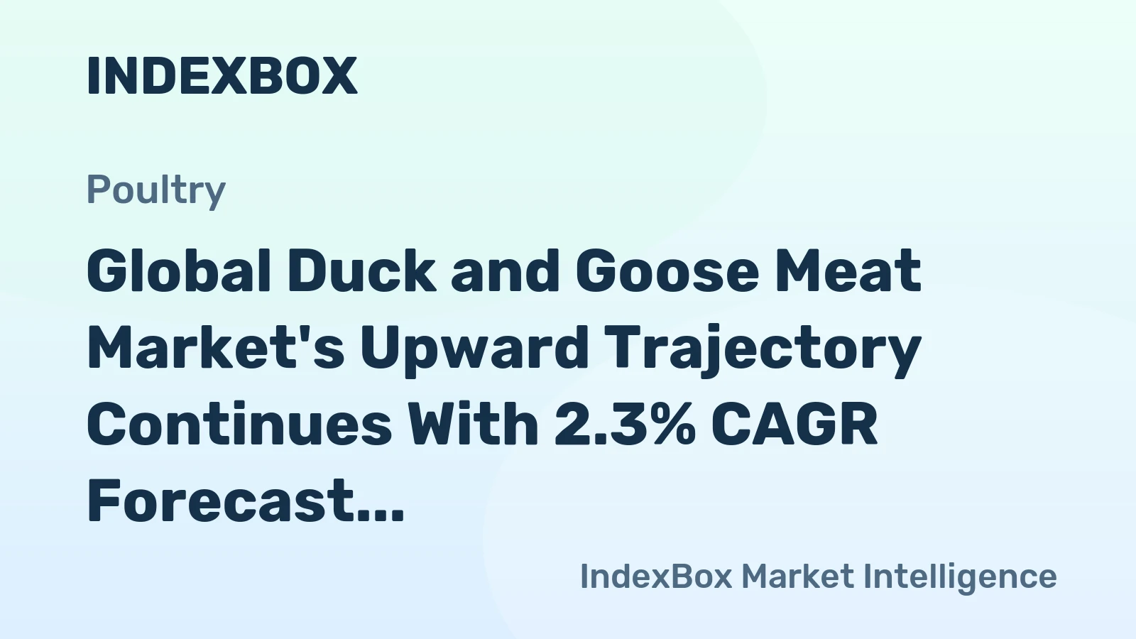 Global Duck and Goose Meat Market's Upward Trajectory Continues With 2.3% CAGR Forecast