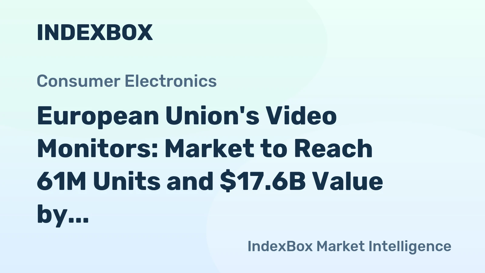 European Union's Video Monitors: Market to Reach 61M Units and $17.6B Value by 2035