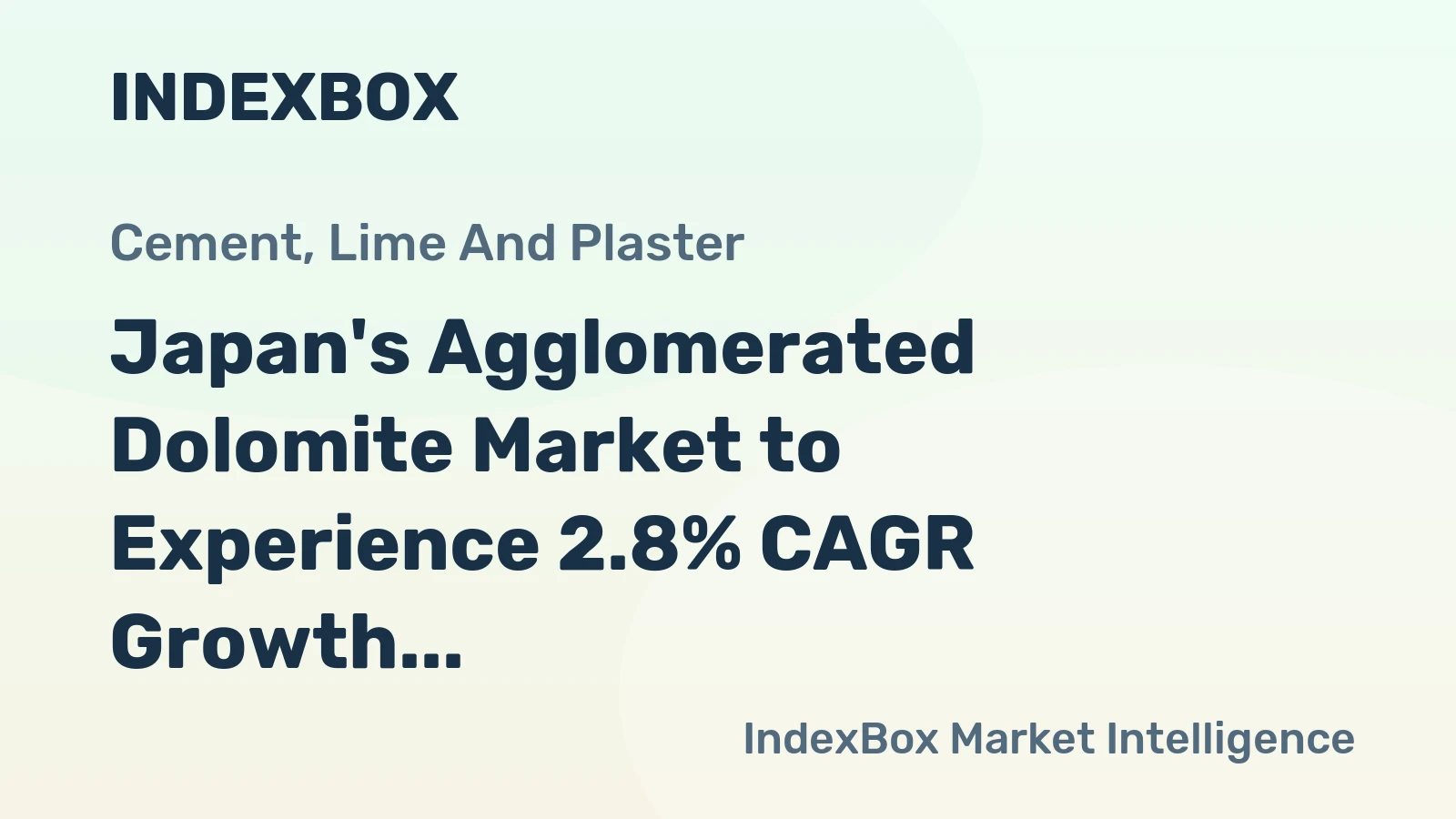 Japan's Agglomerated Dolomite Market to Experience 2.8% CAGR Growth in Market Volume Over Next Decade