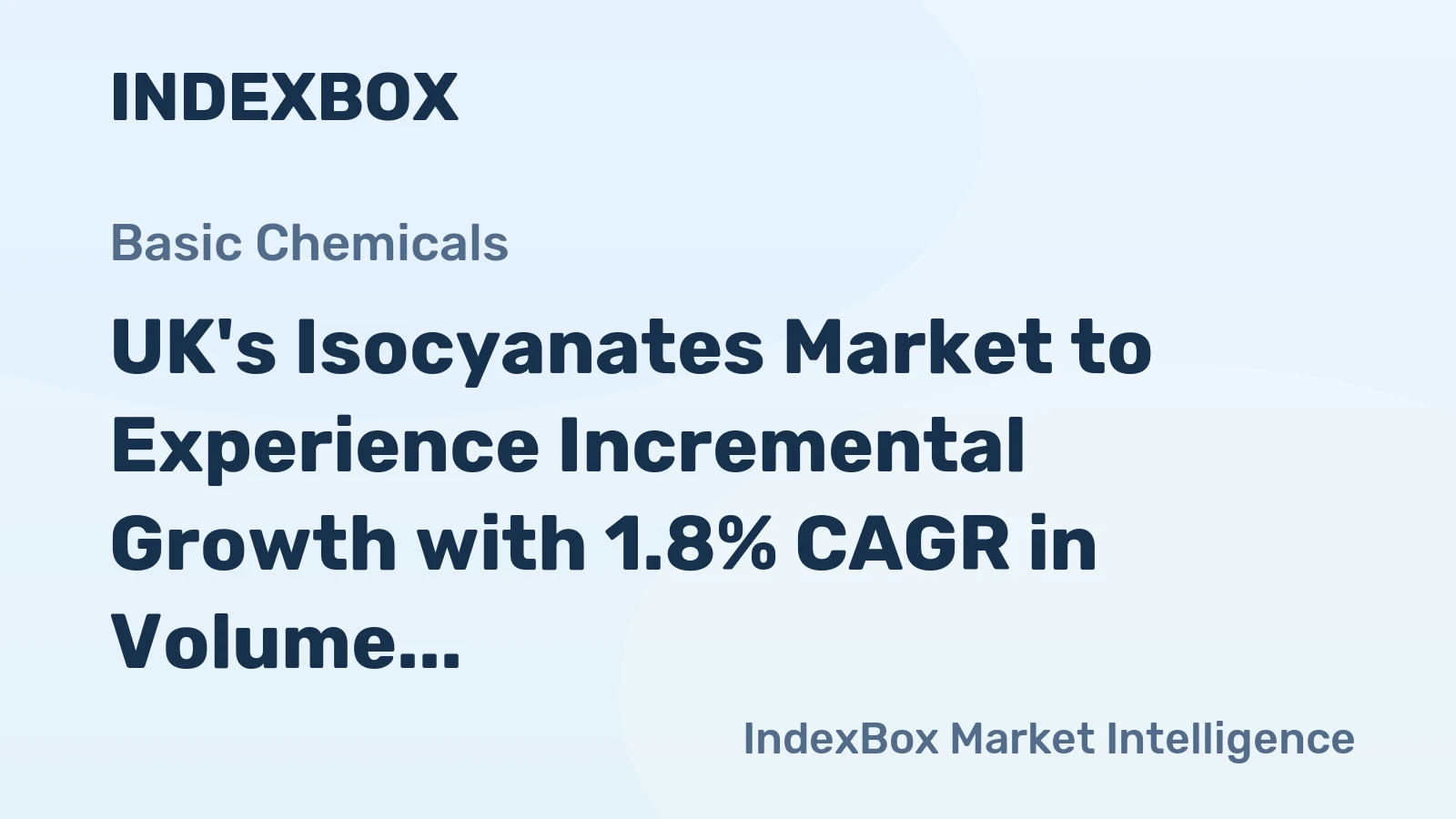 UK's Isocyanates Market to Experience Incremental Growth with 1.8% CAGR in Volume and 3.0% CAGR in Value by 2035