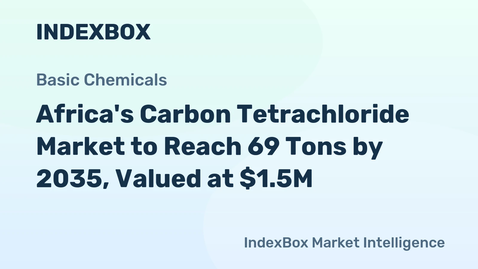 Africa's Carbon Tetrachloride Market to Reach 69 Tons by 2035, Valued at $1.5M