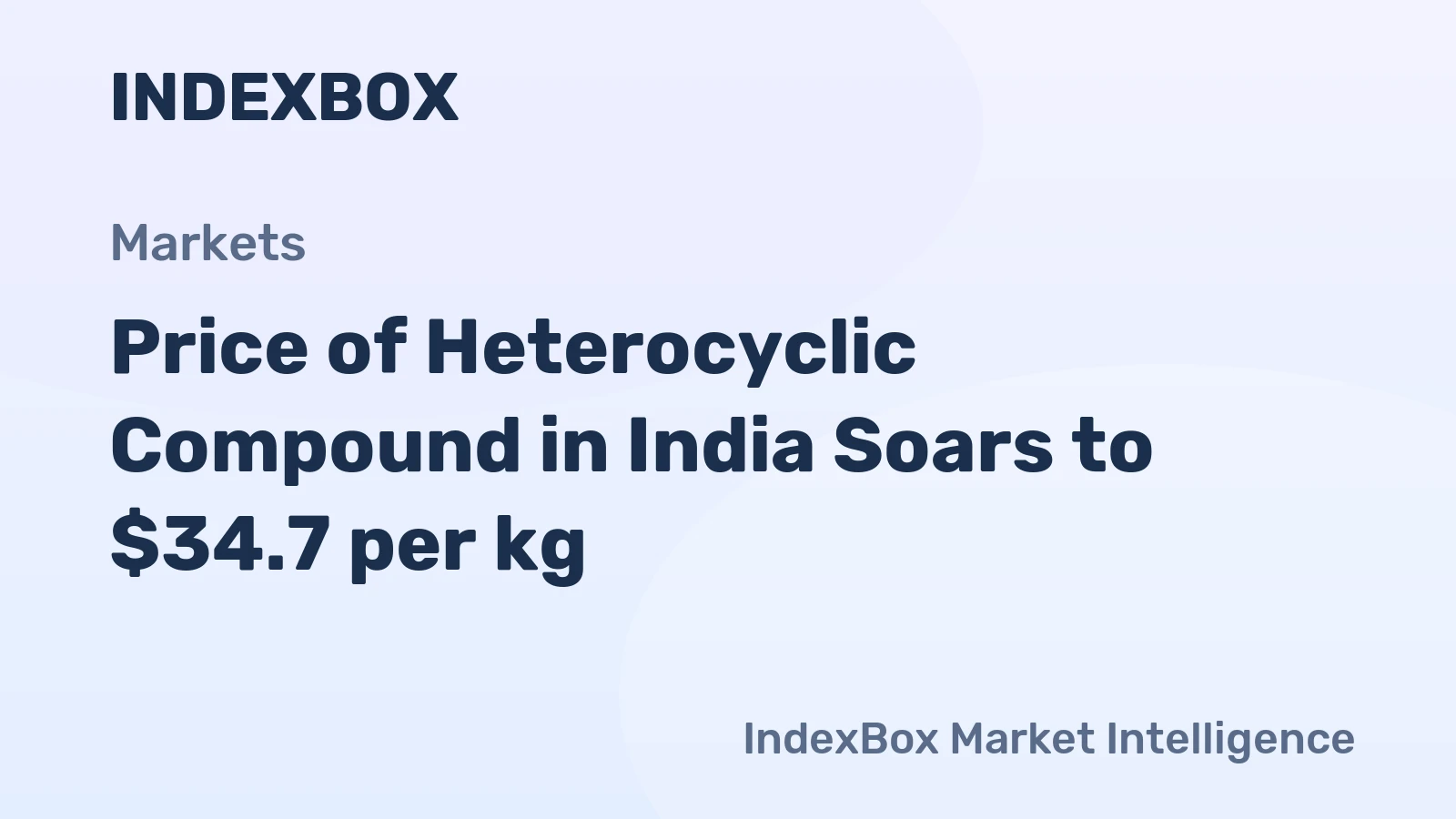 Price of Heterocyclic Compound in India Soars to $34.7 per kg