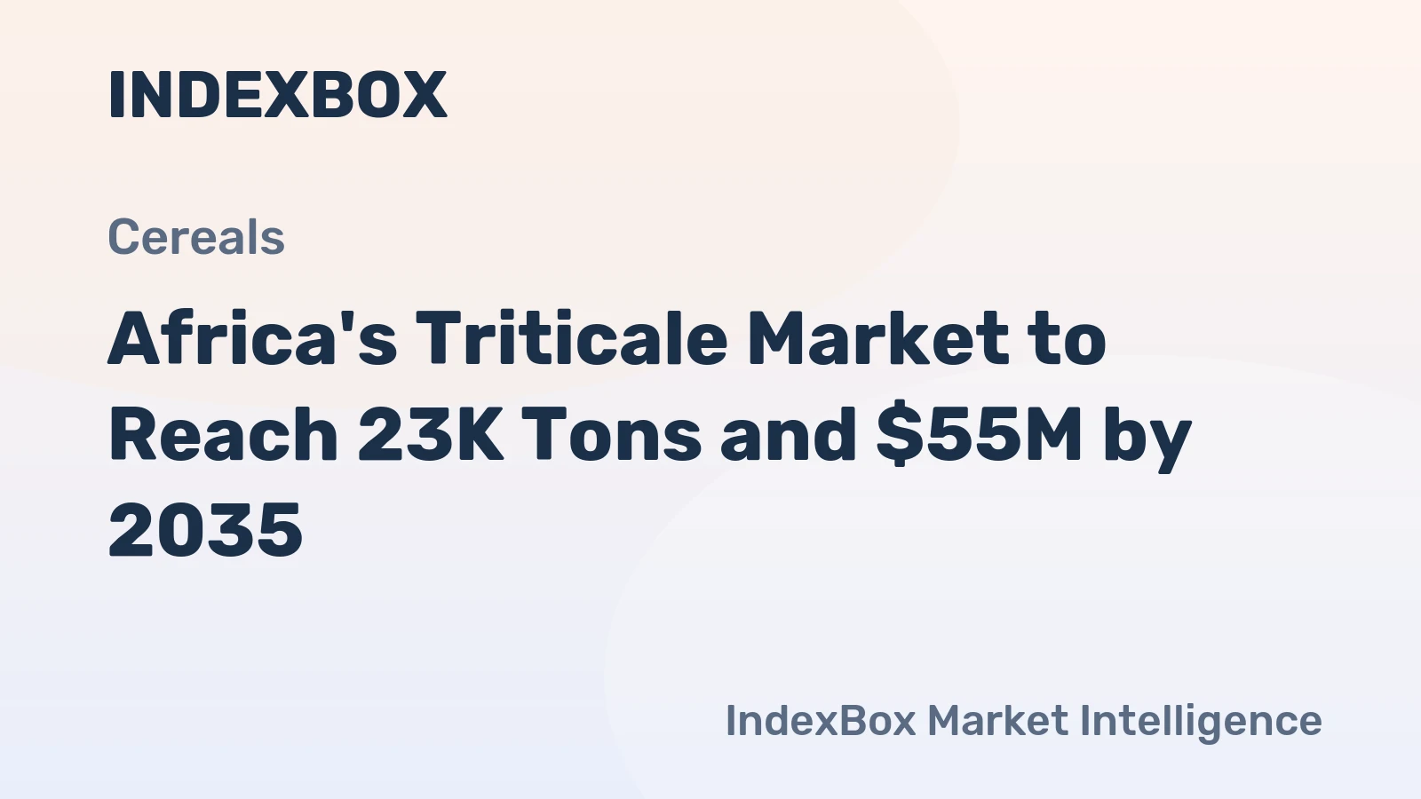 Africa's Triticale Market to Reach 23K Tons and $55M by 2035