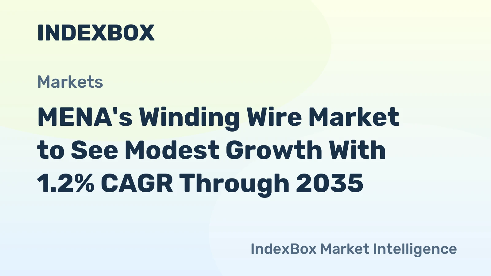 MENA's Winding Wire Market to See Modest Growth With 1.2% CAGR Through 2035