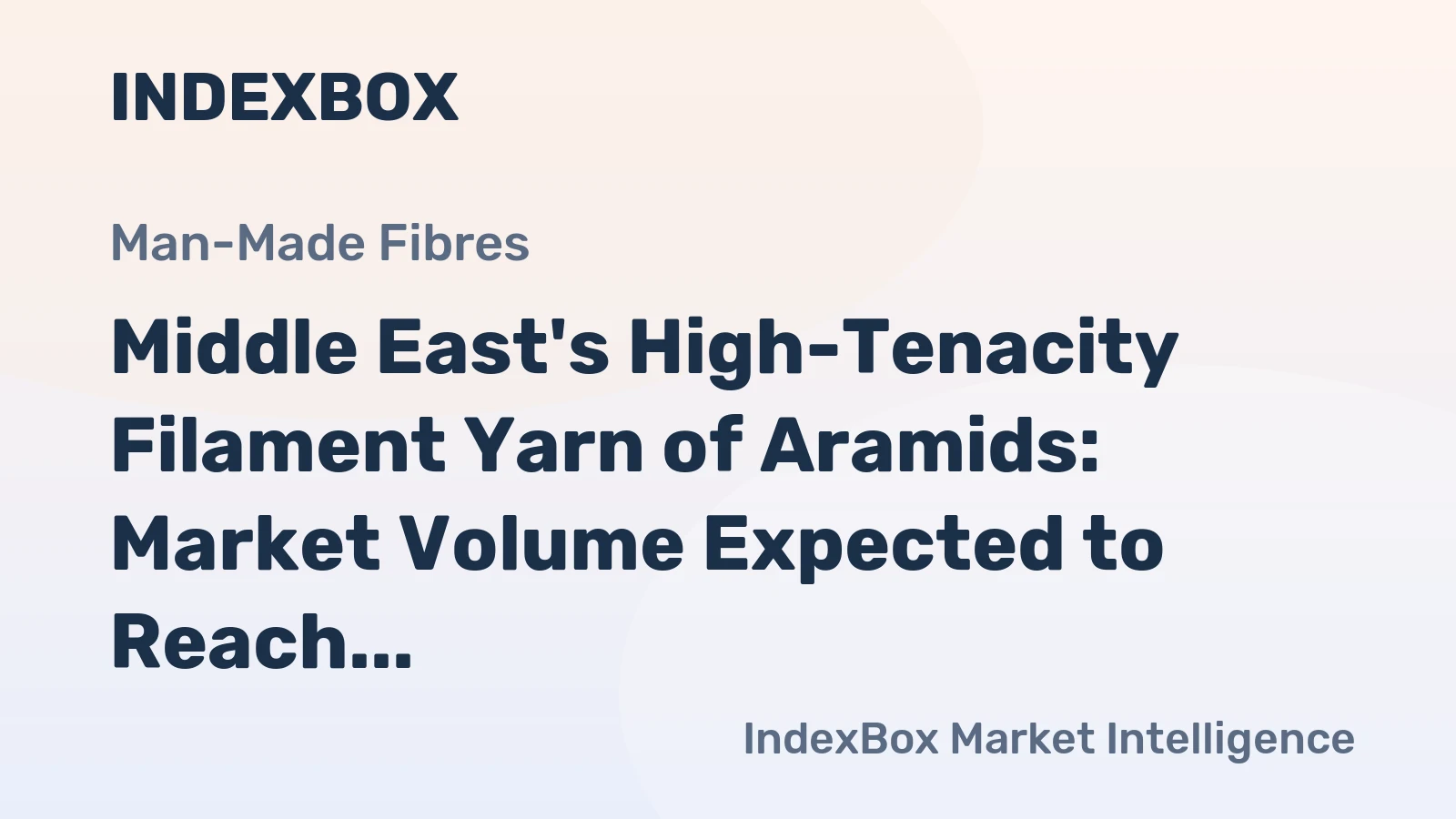 Middle East's High-Tenacity Filament Yarn of Aramids: Market Volume Expected to Reach 15K Tons with Value Reaching $271M by 2035