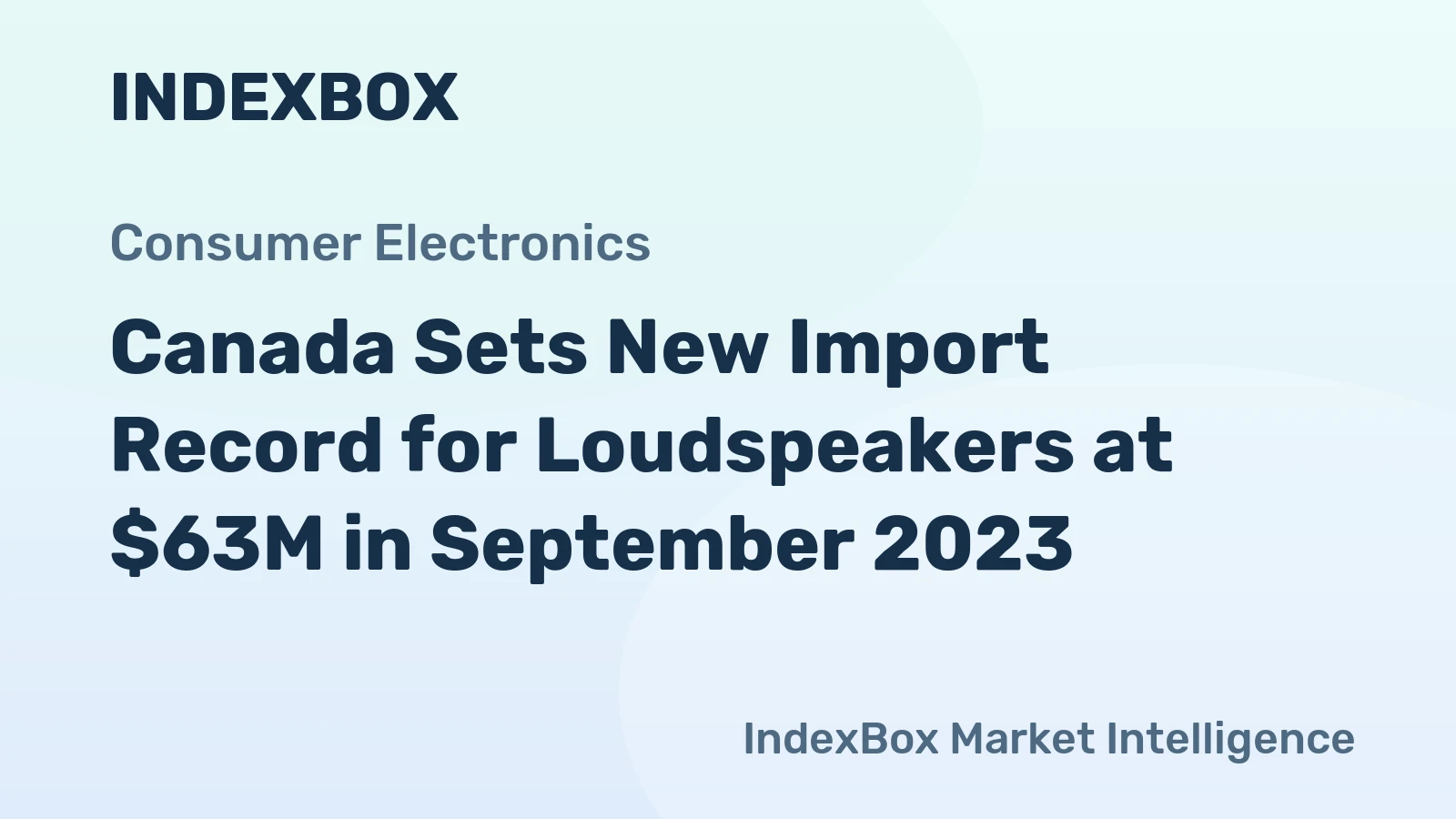 Canada Sets New Import Record for Loudspeakers at $63M in September 2023