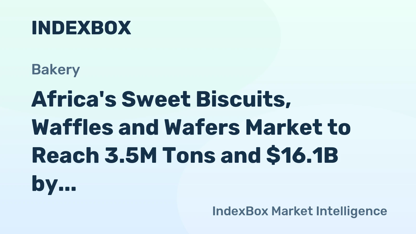 Africa's Sweet Biscuits, Waffles and Wafers Market to Reach 3.5M Tons and $16.1B by 2035