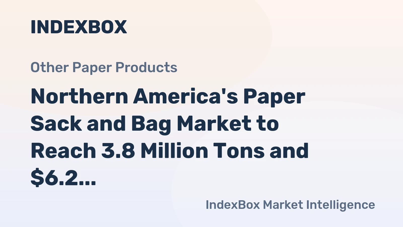 Northern America's Paper Sack and Bag Market to Reach 3.8 Million Tons and $6.2 Billion by 2035