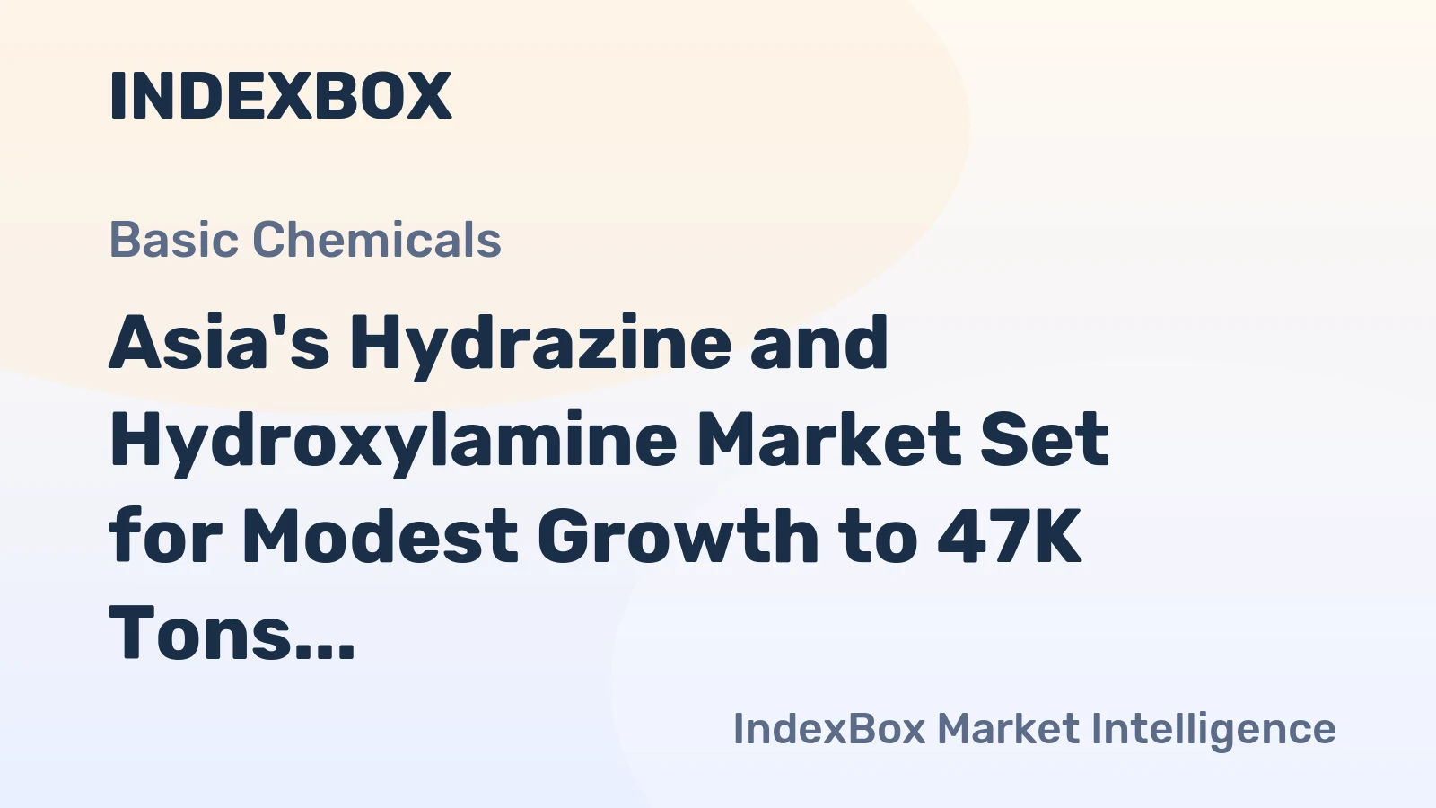 Asia's Hydrazine and Hydroxylamine Market Set for Modest Growth to 47K Tons and $207M by 2035