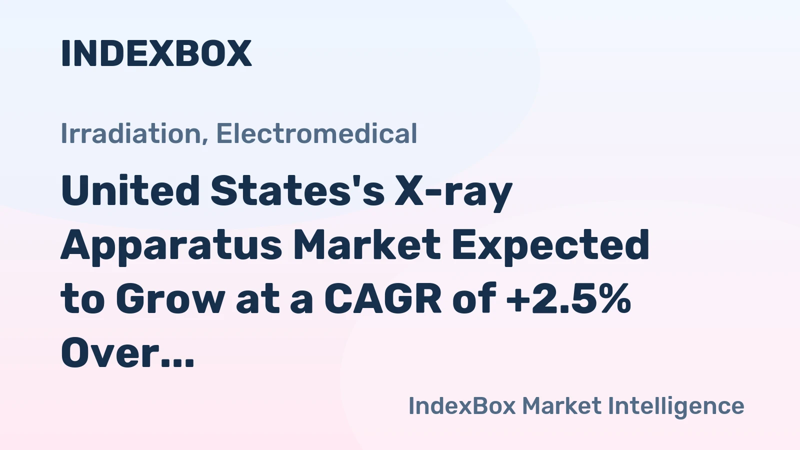 United States's X-ray Apparatus Market Expected to Grow at a CAGR of +2.5% Over the Next Decade