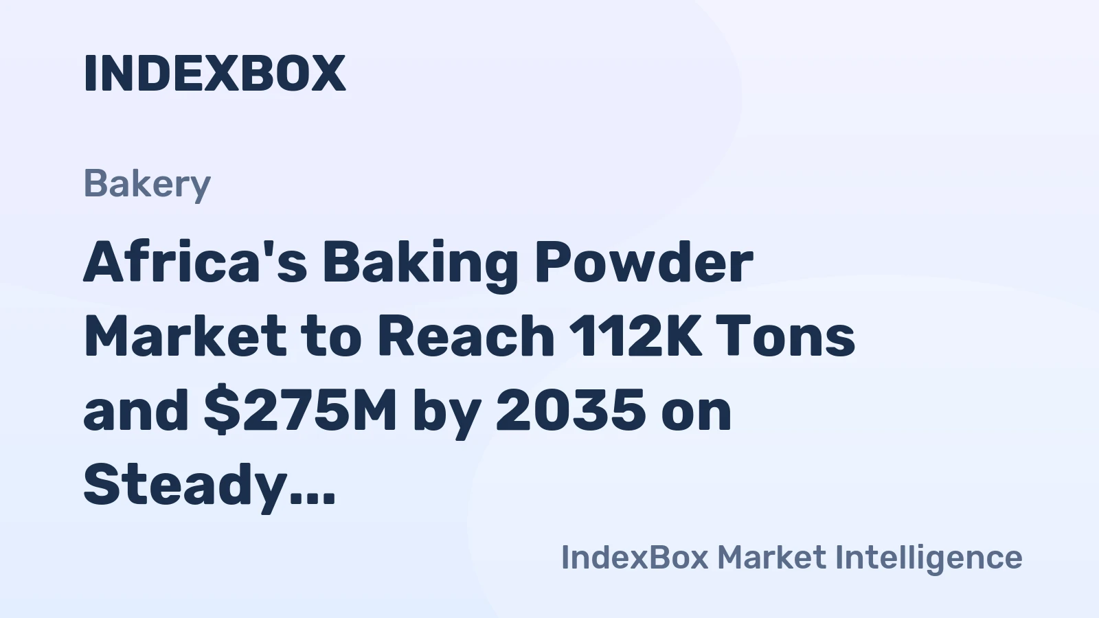 Africa's Baking Powder Market to Reach 112K Tons and $275M by 2035 on Steady Growth