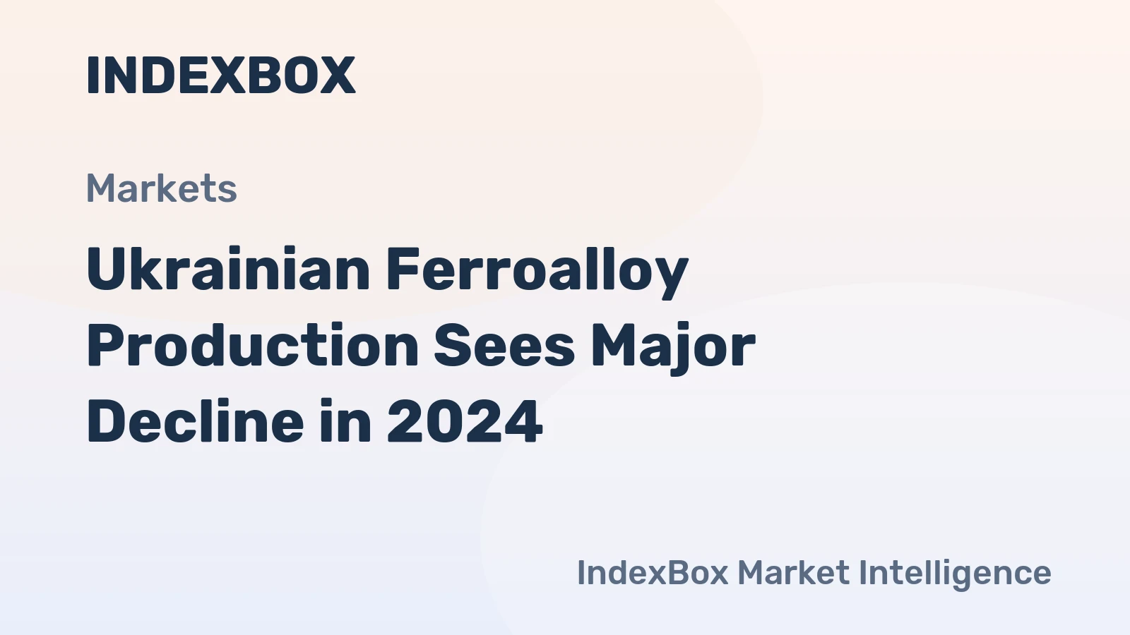 Ukrainian Ferroalloy Production Sees Major Decline in 2024