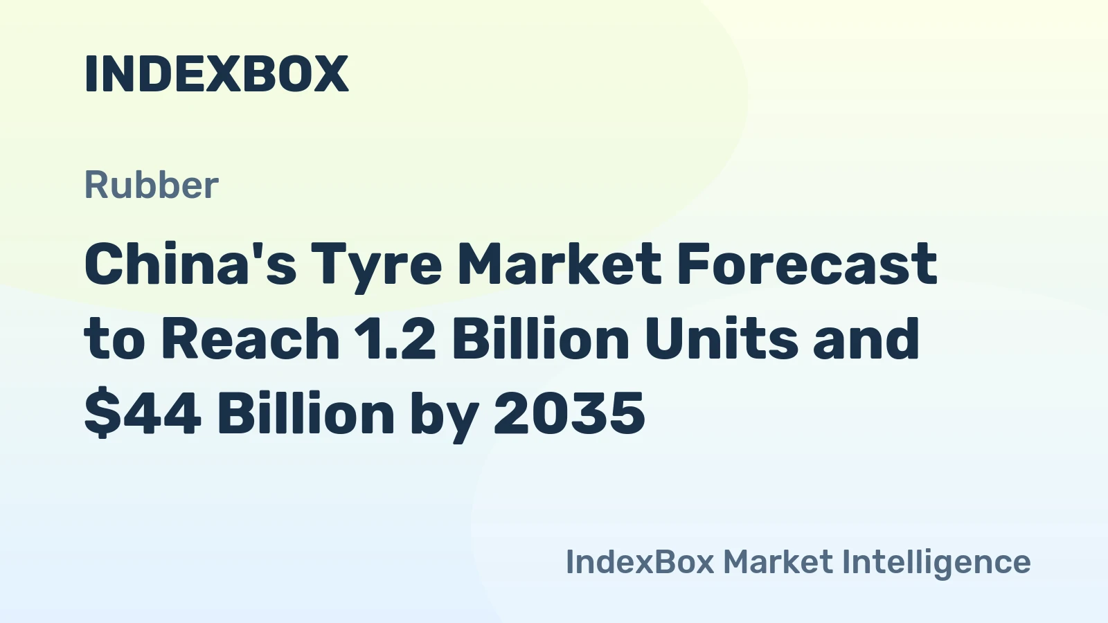 China's Tyre Market Forecast to Reach 1.2 Billion Units and $44 Billion by 2035