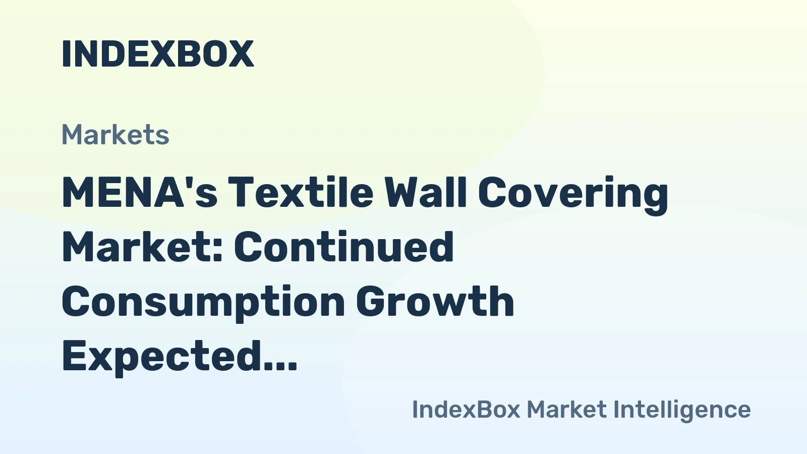 MENA's Textile Wall Covering Market: Continued Consumption Growth Expected with Volume Reaching 1.9M Square Meters by 2035